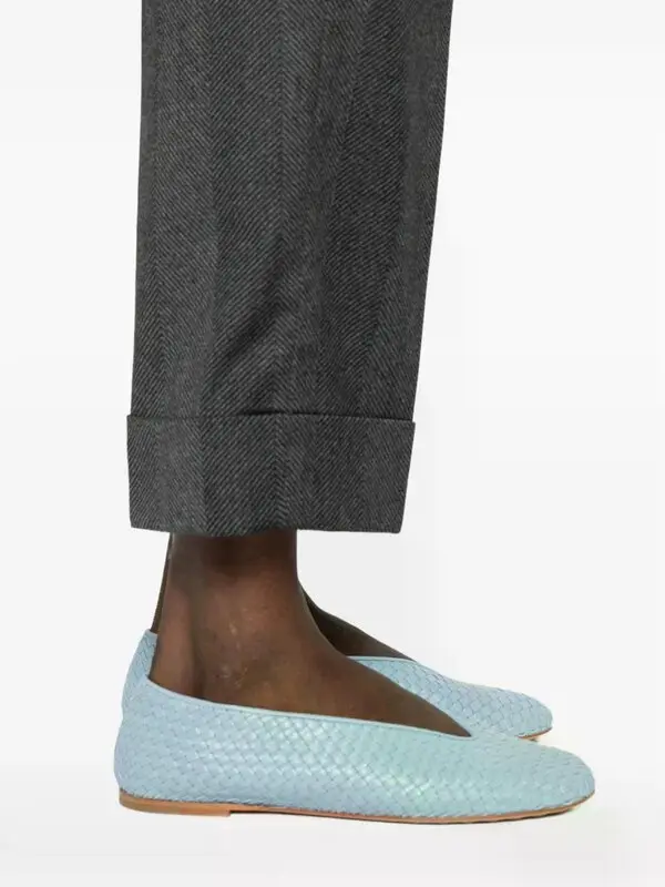 Peserico Herringbone Cuffed Trousers