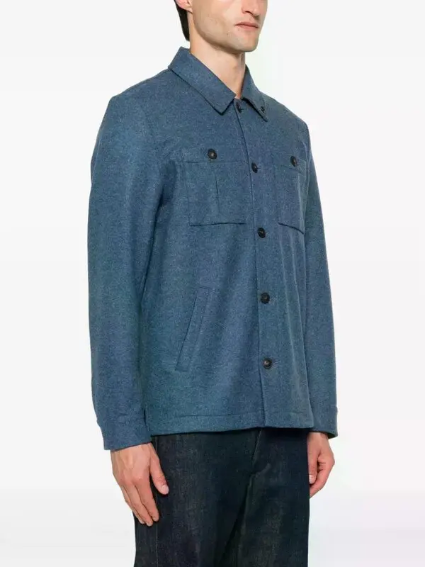 GRAN SASSO Button-fastening Patch-pocket Jacket - Blue