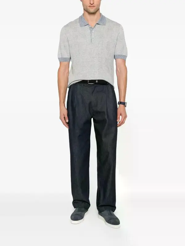 GRAN SASSO Checked Polo Shirt