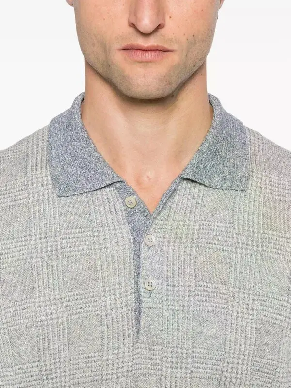 GRAN SASSO Checked Polo Shirt