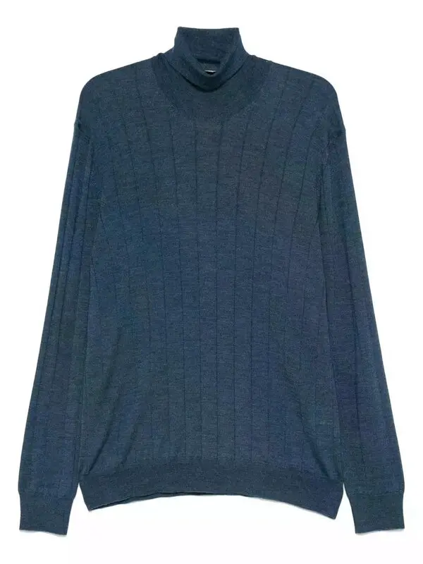 GRAN SASSO Ribbed Turtleneck Top