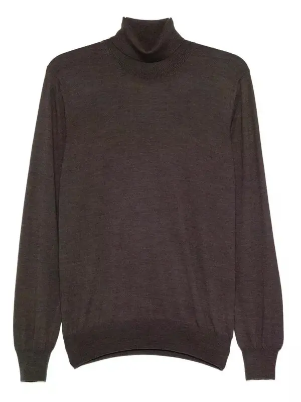 GRAN SASSO Turtleneck Top - Brown