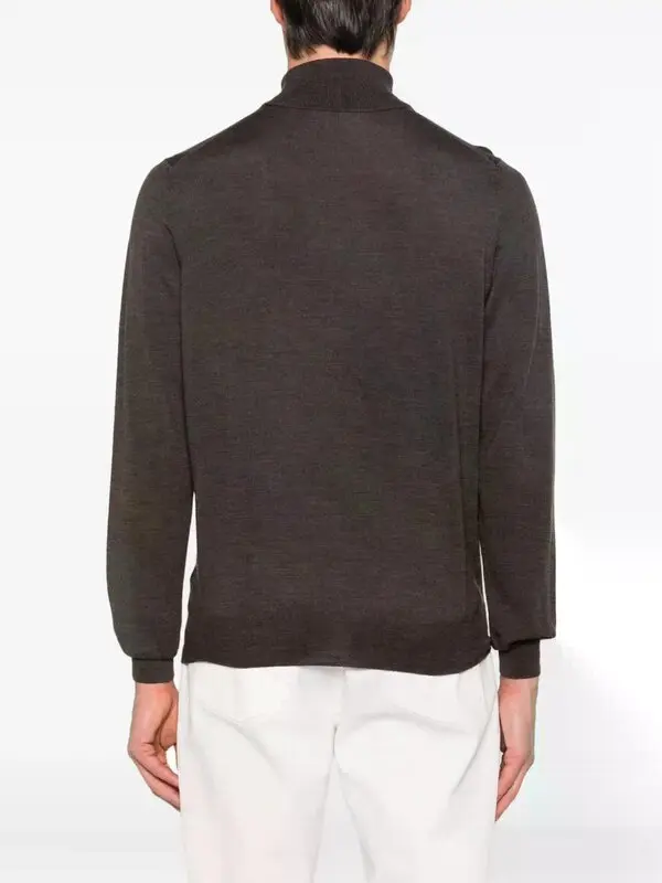 GRAN SASSO Turtleneck Top - Brown