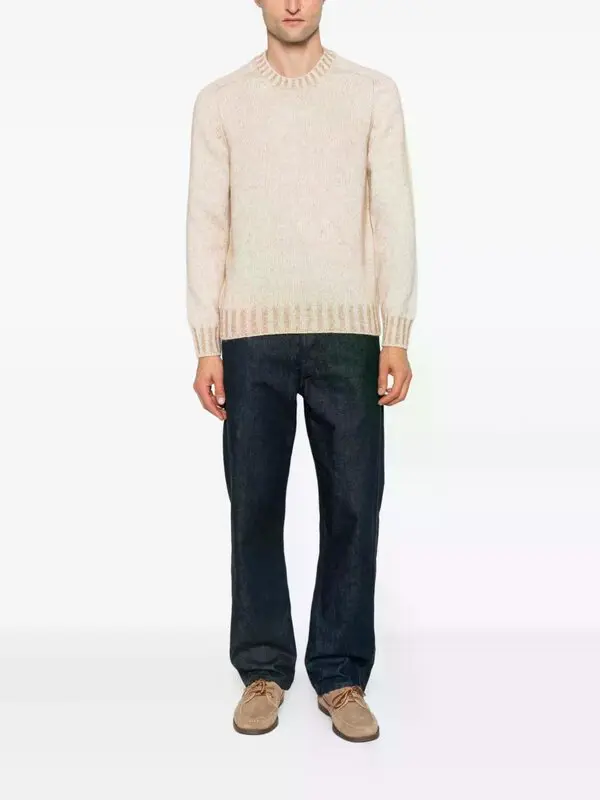 GRAN SASSO Ribbed-hem Crew-neck Sweater