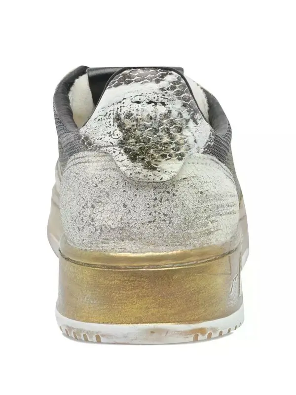 AUTRY Snakeskin-paneled Leather Sneakers