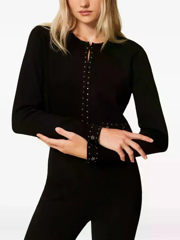 TWINSET Fitted Jacket With Eyelet Embellishments