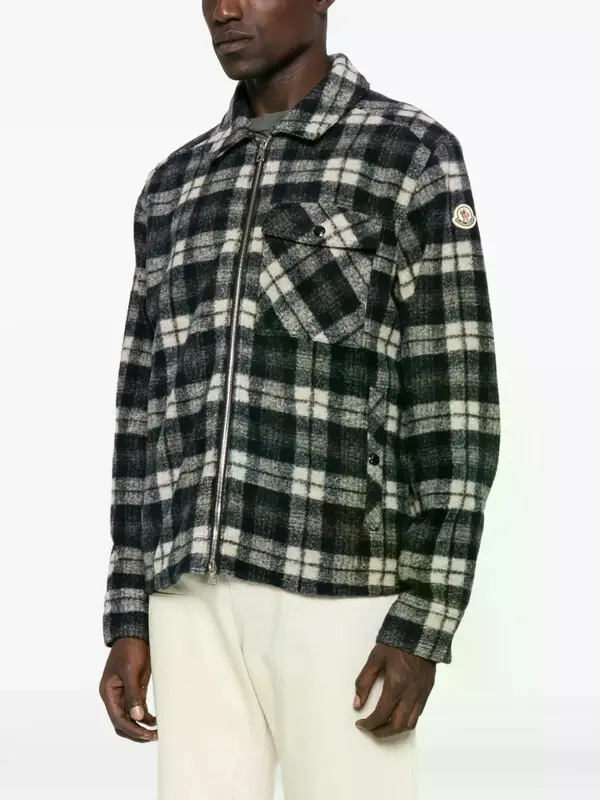 Moncler Checked Zip-up Jacket
