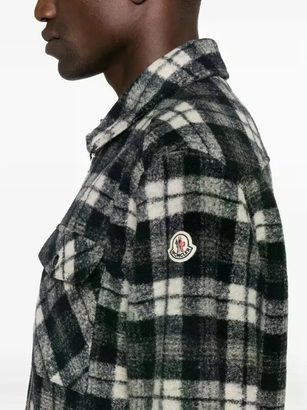 Moncler Checked Zip-up Jacket