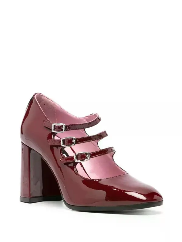 CAREL Keel 85mm Leather Pumps - Red