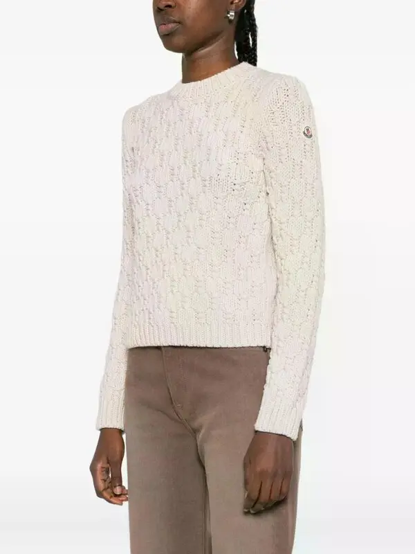 Moncler Textured Wool Cable-knit Sweater