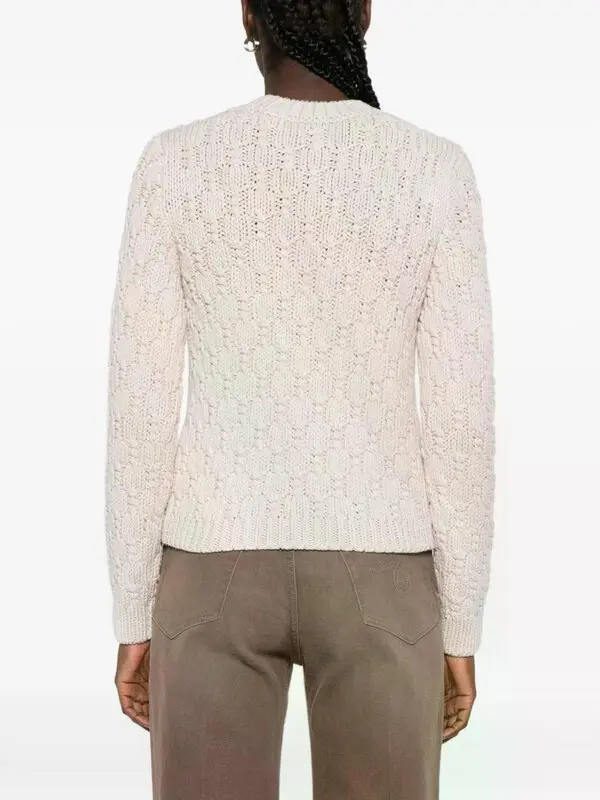Moncler Textured Wool Cable-knit Sweater