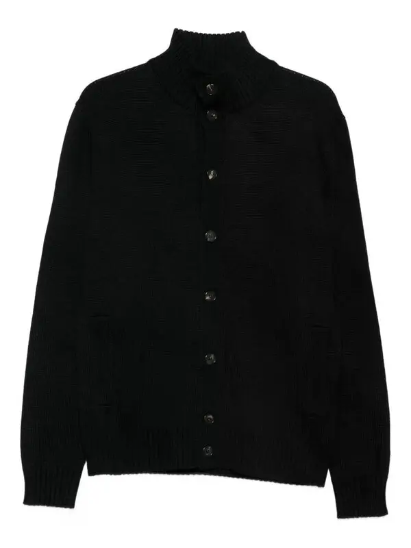 ZANONE High-neck Button-fastening Cardigan - Black