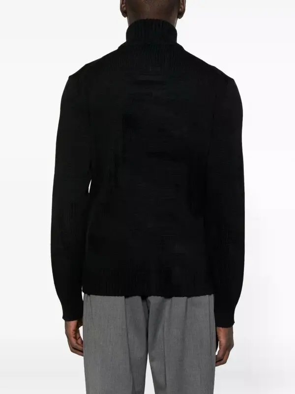 ZANONE High-neck Button-fastening Cardigan - Black