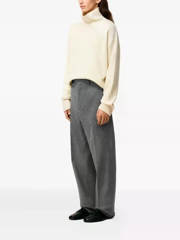 AMI Paris Wool Wide-leg Trousers