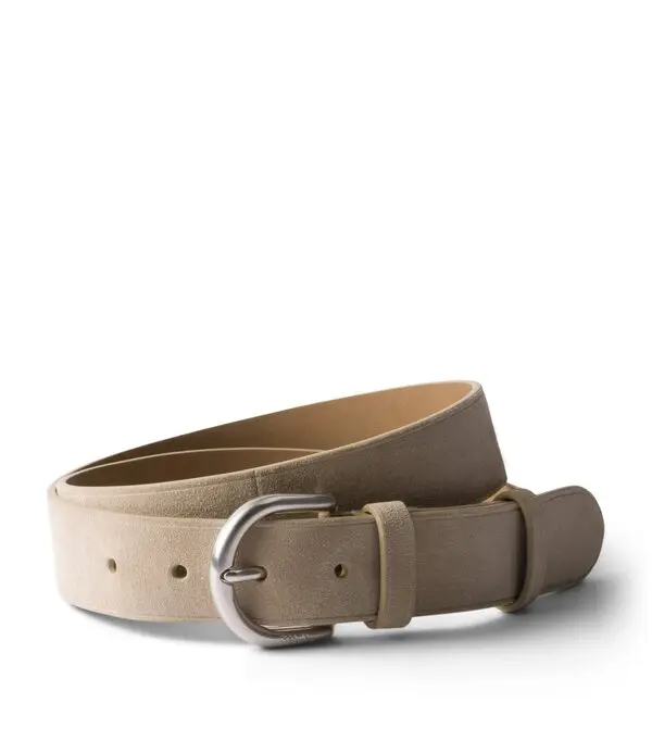Prada Suede Belt - Neutral