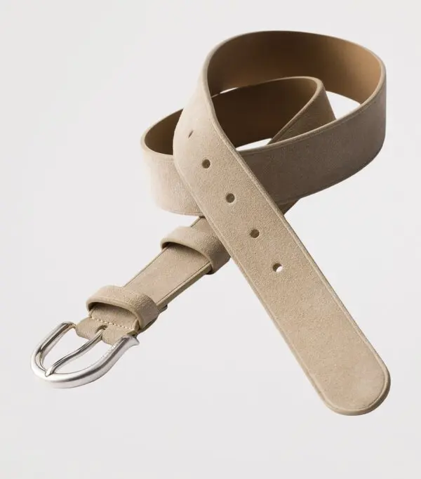 Prada Suede Belt - Neutral
