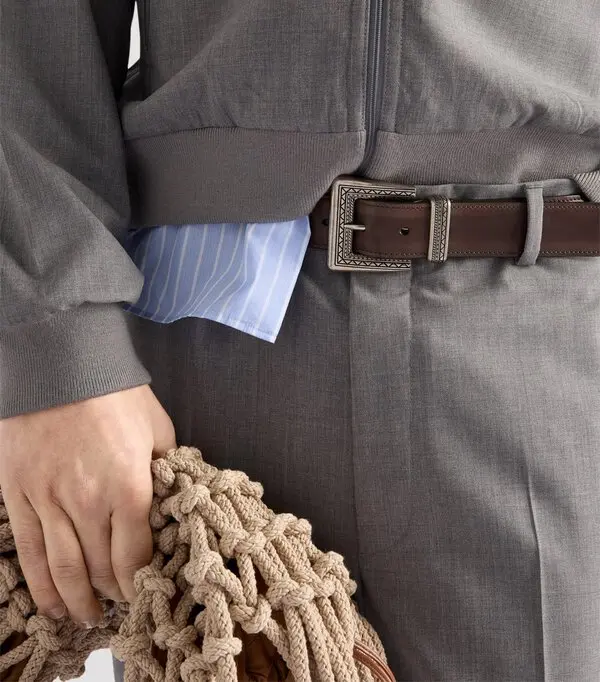 Prada Antiqued Leather Belt