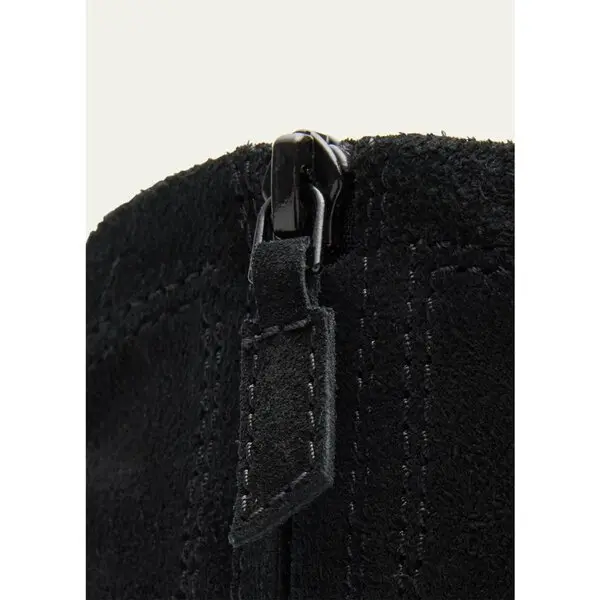 Simkhai Shadow Knee High Suede Western Boots - Black