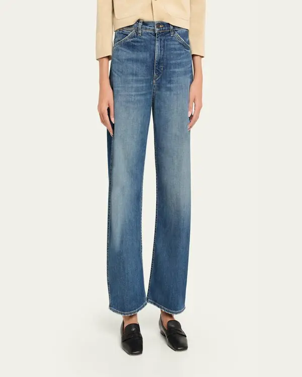 NILI LOTAN Tribeca Barrel-leg Jeans - Classic Wash