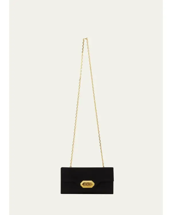 LANVIN Silk Flap Evening Clutch