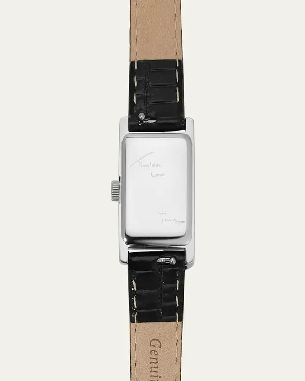 HEAVEN MAYHEM Mini Icon Watch With Leather Strap - Silver