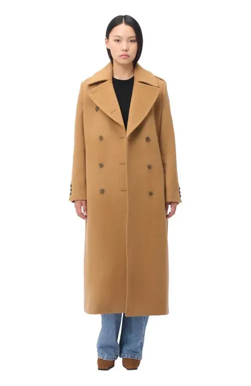 GOBI MONGOLIAN CASHMERE Double-breasted Cashmere Coat - Almond
