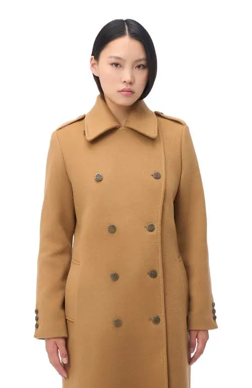 GOBI MONGOLIAN CASHMERE Double-breasted Cashmere Coat - Almond