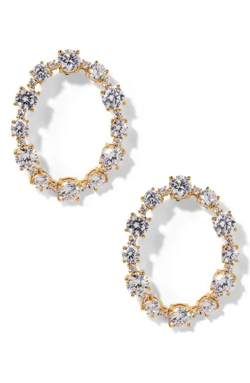 Nadri Everleigh Cubic Zirconia Hoop Earrings - Gold