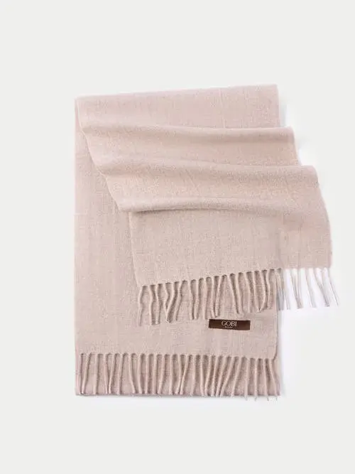 GOBI MONGOLIAN CASHMERE Cashmere Woven Scarf - Fog