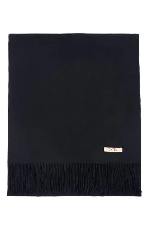GOBI MONGOLIAN CASHMERE Cashmere Twill Shawl - Dark Navy