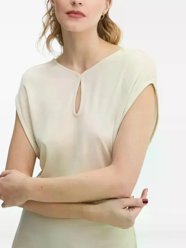 BRUUNS BAZAAR Keyhole Neckline Sleeveless Top