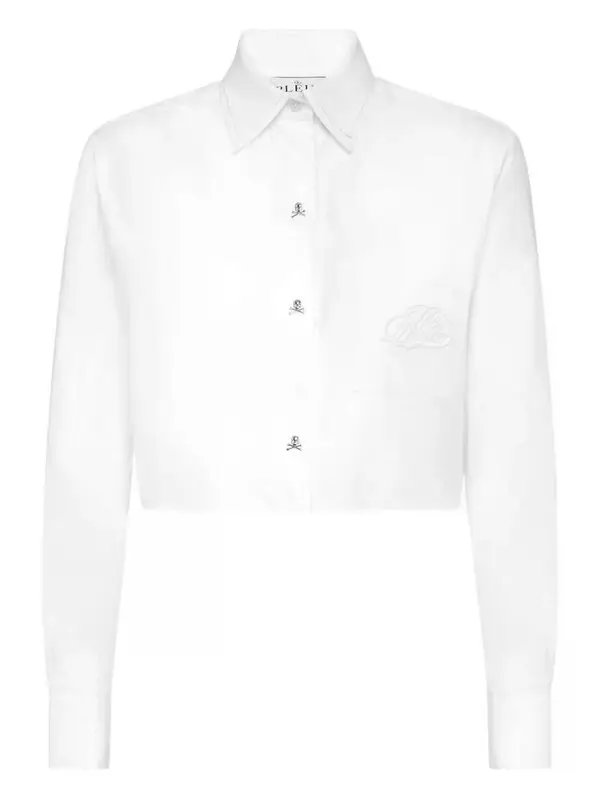 Philipp Plein Cropped Shirt - White