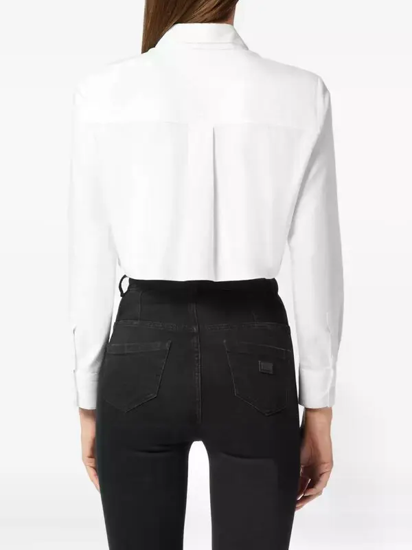 Philipp Plein Cropped Shirt - White