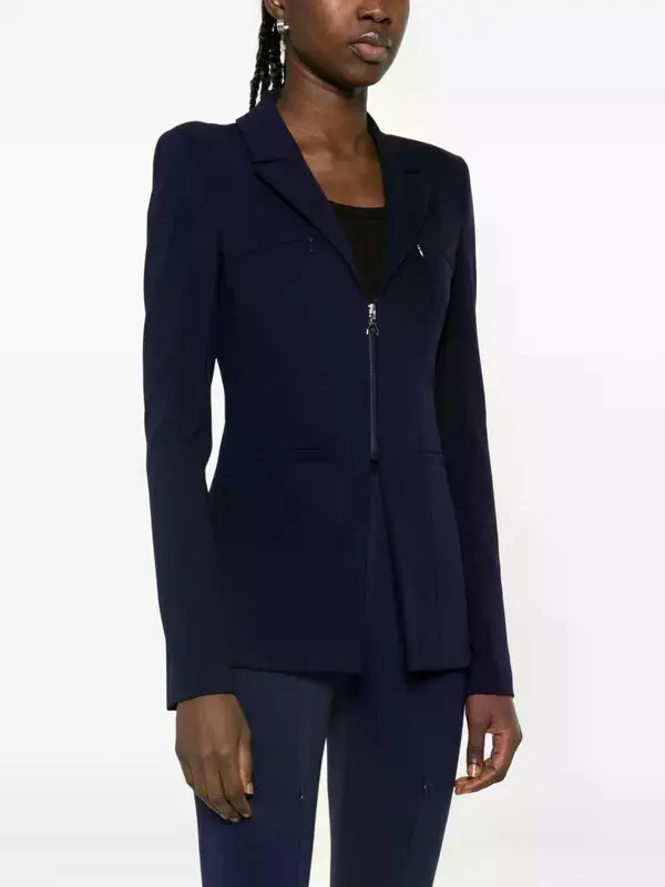 Patrizia Pepe Zip-front Notched Collar Jacket