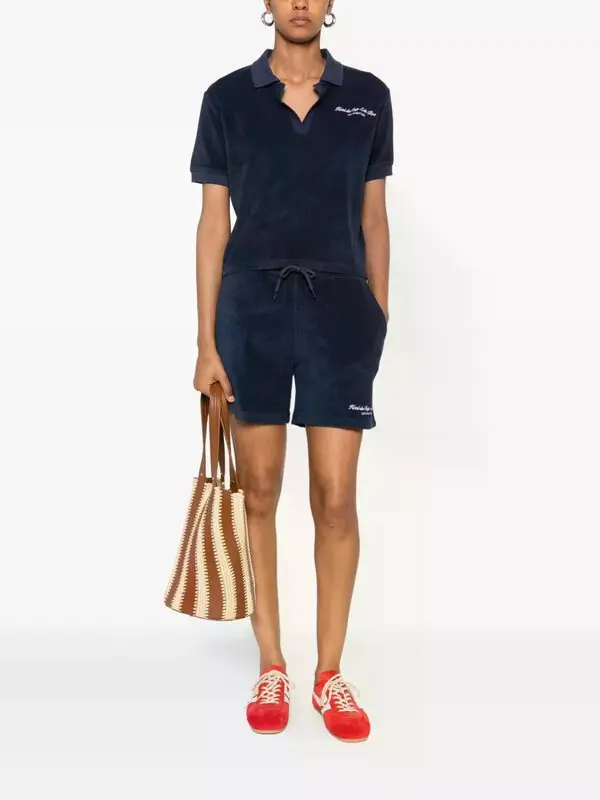 SPORTY & RICH Drawstring Shorts - Blue