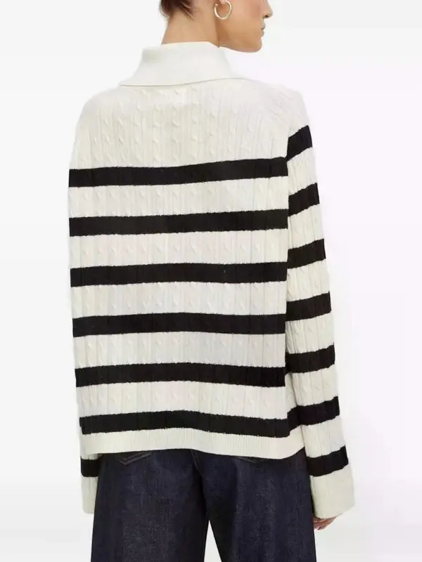 LOVECHILD Embla Cable-knit Striped Sweater