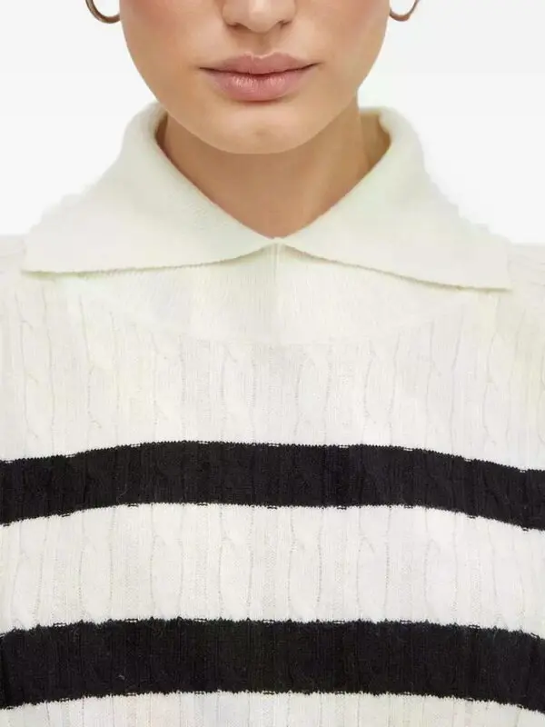 LOVECHILD Embla Cable-knit Striped Sweater
