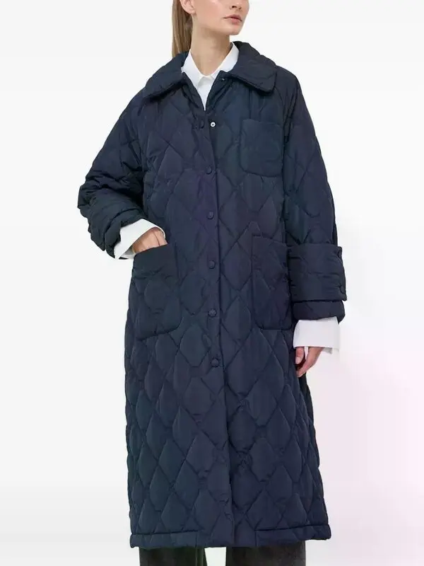 Beatrice B Quilted Coat With Diamond Pattern