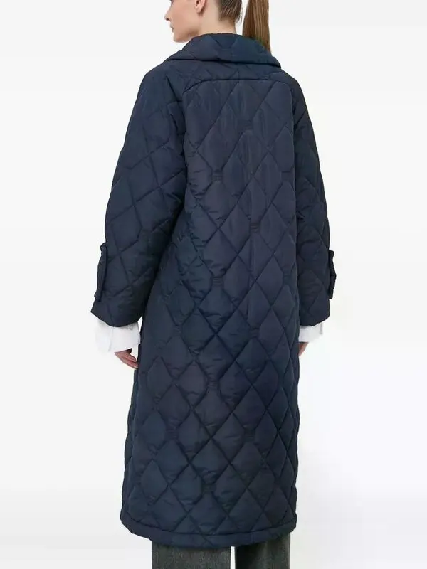Beatrice B Quilted Coat With Diamond Pattern