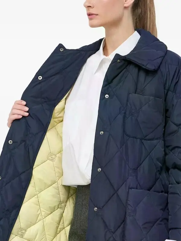 Beatrice B Quilted Coat With Diamond Pattern