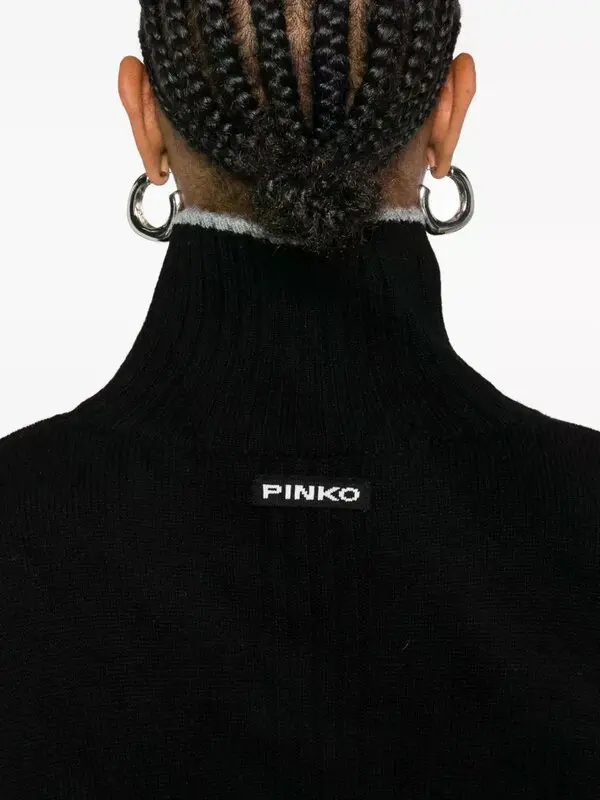 Pinko High-neck Cropped Sweater