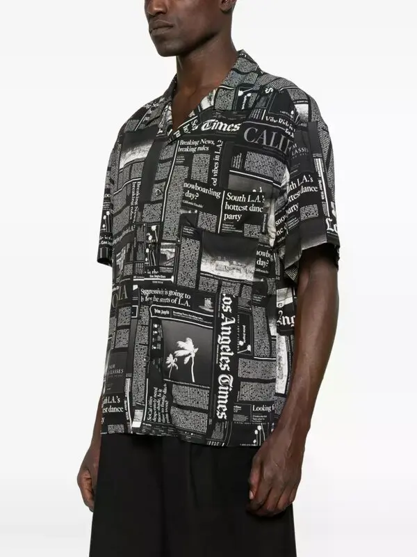 Palm Angels Newspaper-print Shirt