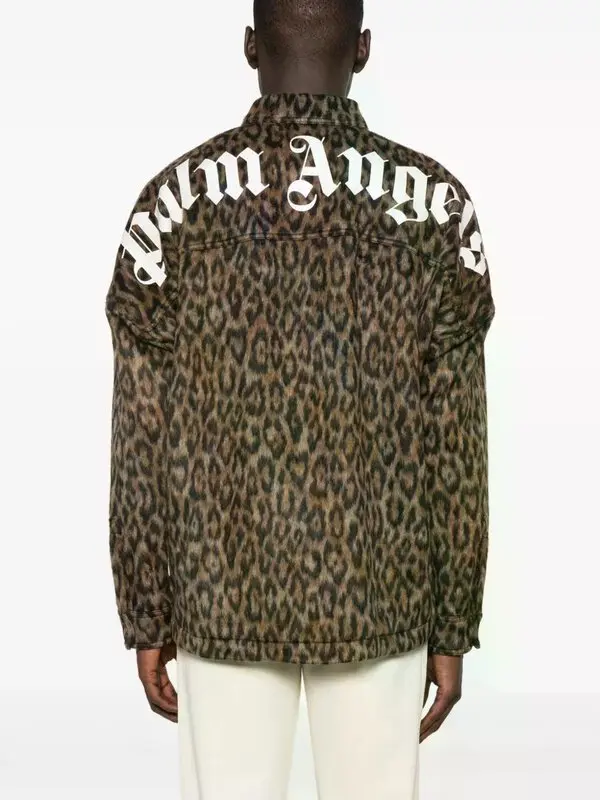 Palm Angels Leopard-print Button-fastening Overshirt