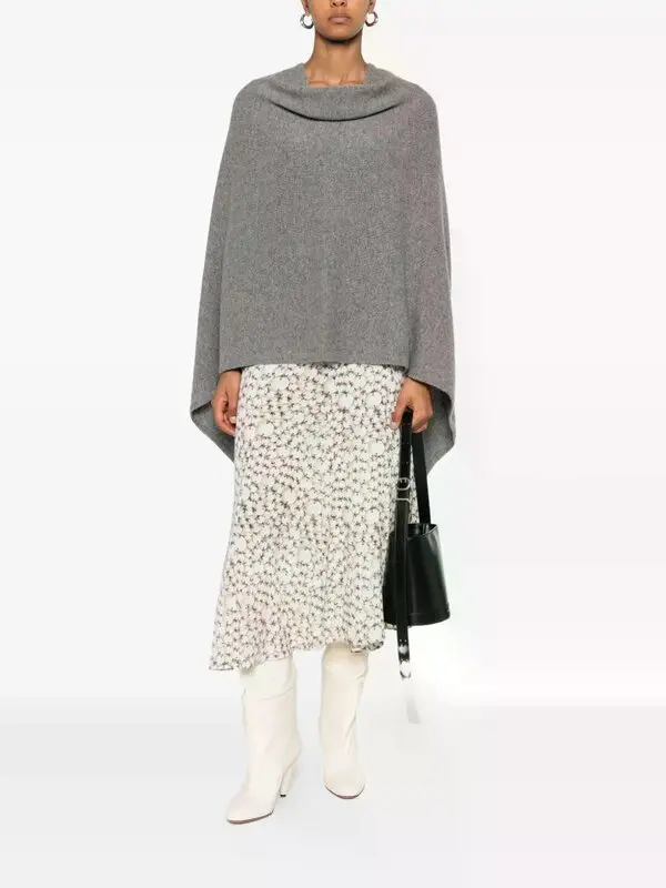 Eric Bompard Cashmere Poncho - Grey
