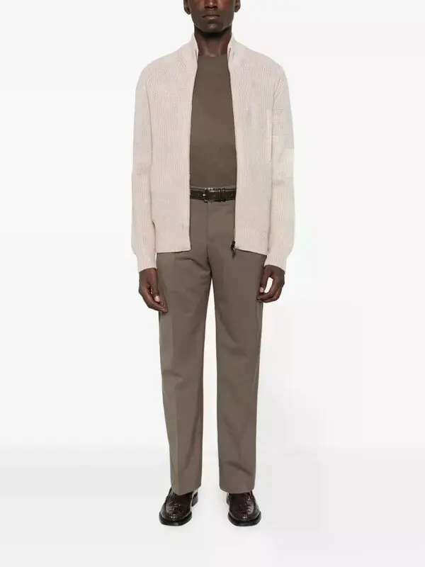 DRUMOHR Ribbed Zip-up Cardigan