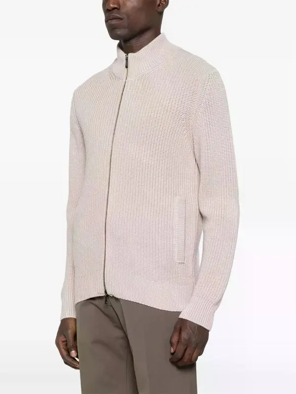 DRUMOHR Ribbed Zip-up Cardigan