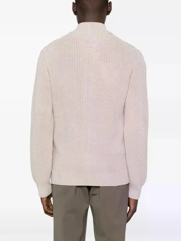 DRUMOHR Ribbed Zip-up Cardigan