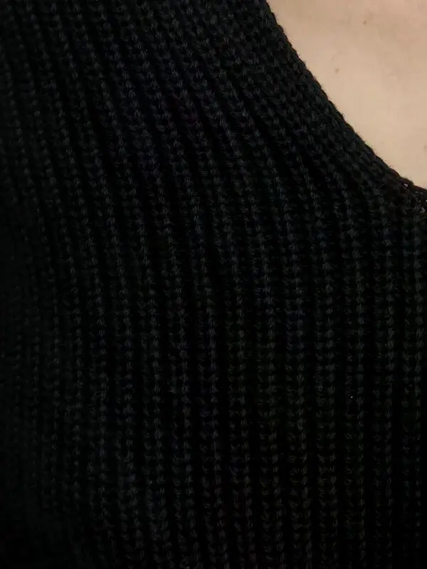 Marc O'polo Ribbed V-neck Sweater - Black