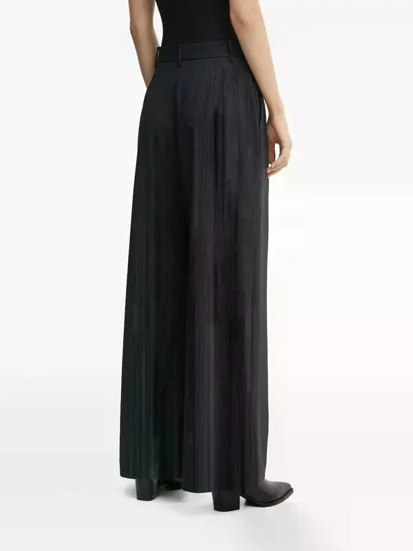 Munthe Pinstriped Pleated Wide Leg Trousers
