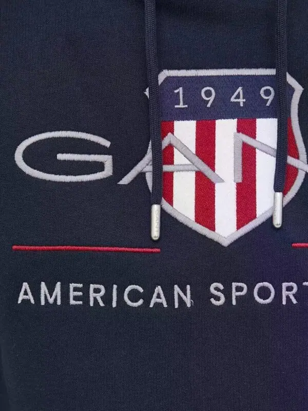 Gant Logo-embroidered Hoodie - Blue